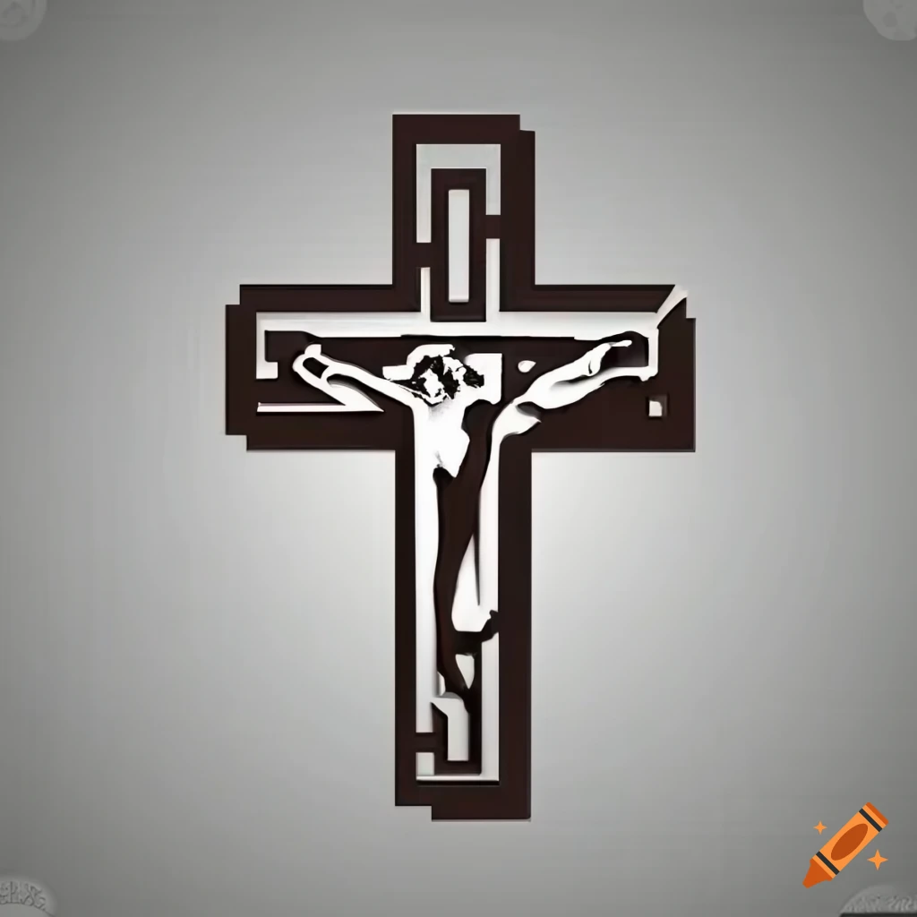 Logo design of a crucifix on Craiyon