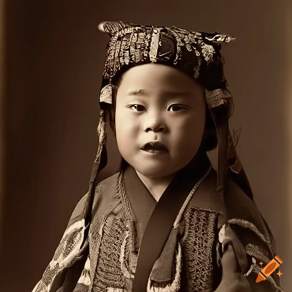 Photograph of ainu children in 1910