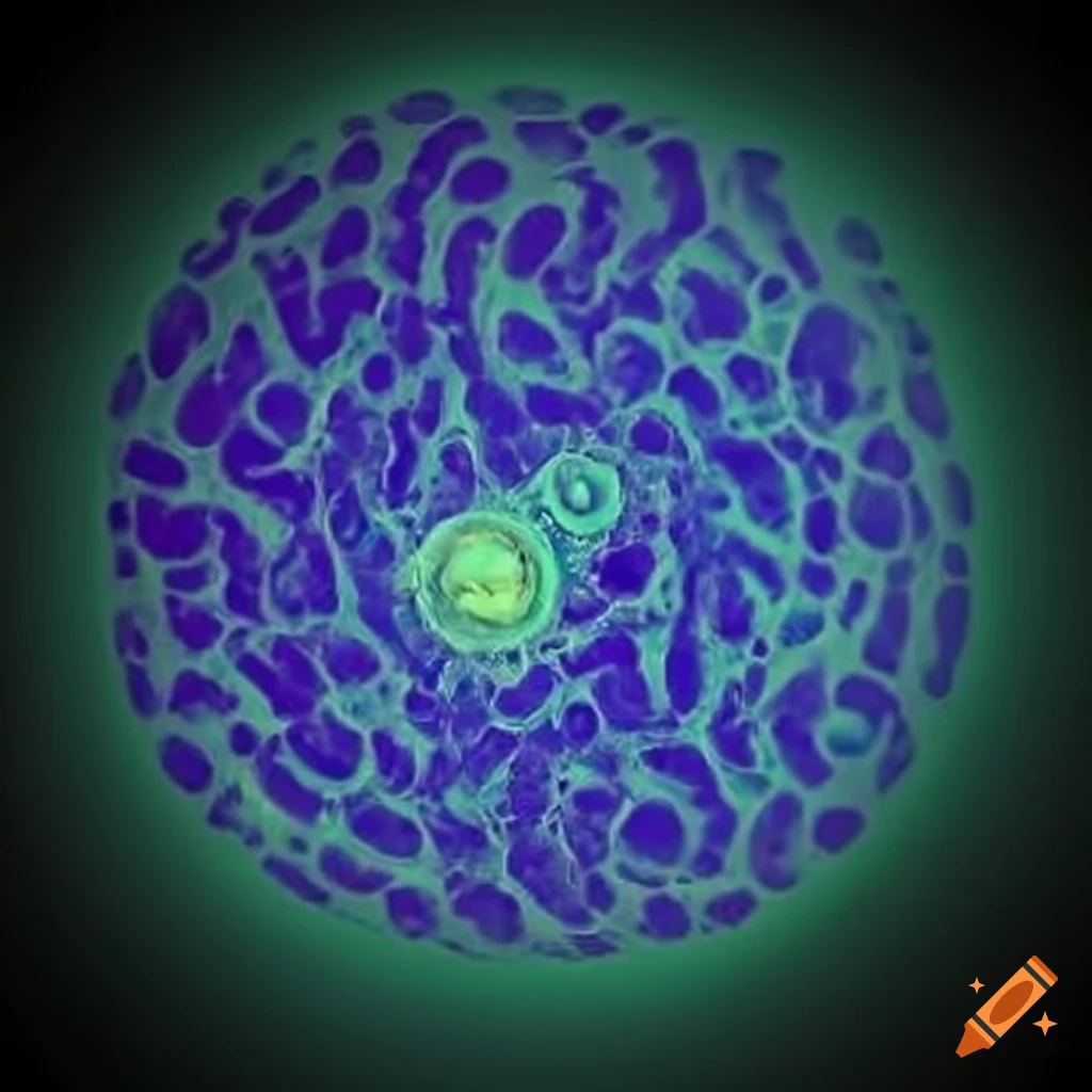 Image of egg cell dividing into an embryo on Craiyon