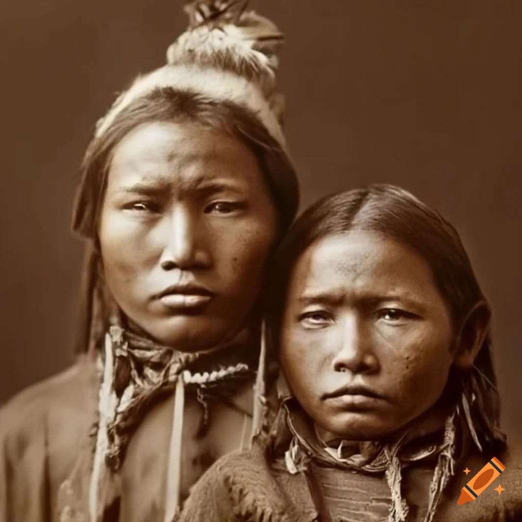 Photograph of two apache warriors in the 19th century