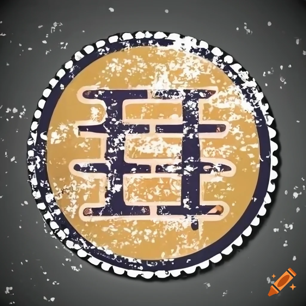 Worn brand sticker texture