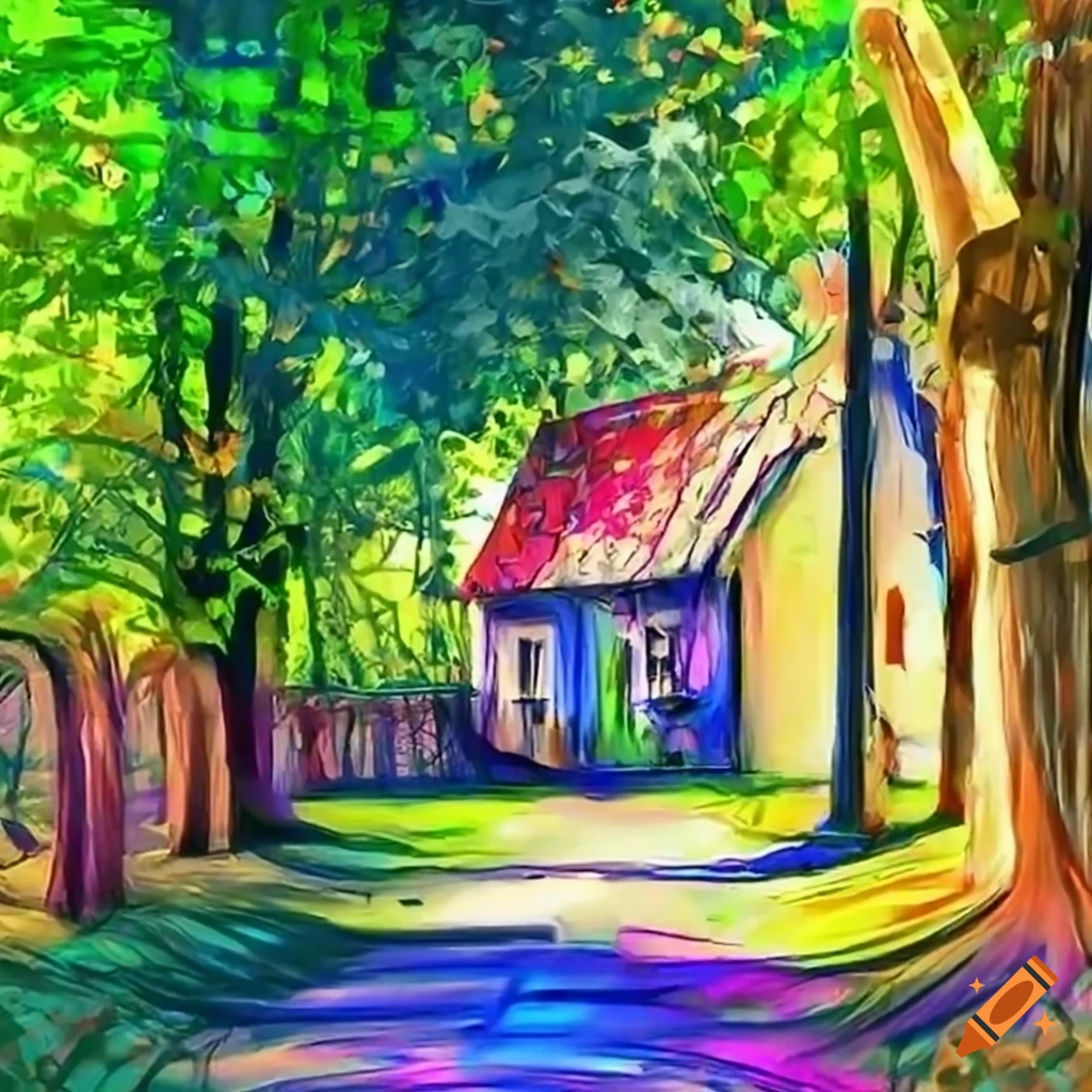 Charming country house surrounded by trees