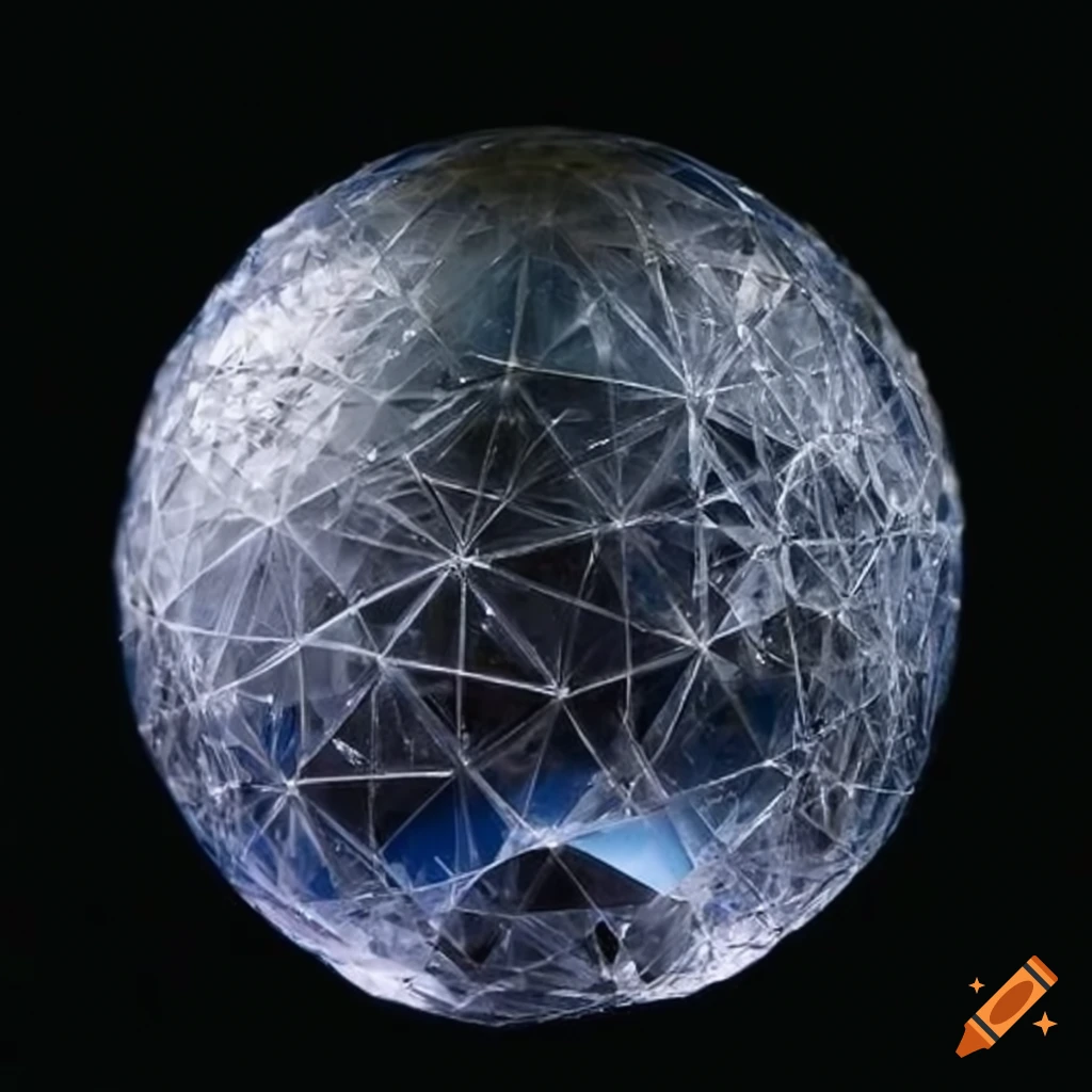 Crystal polyhedric ball on Craiyon