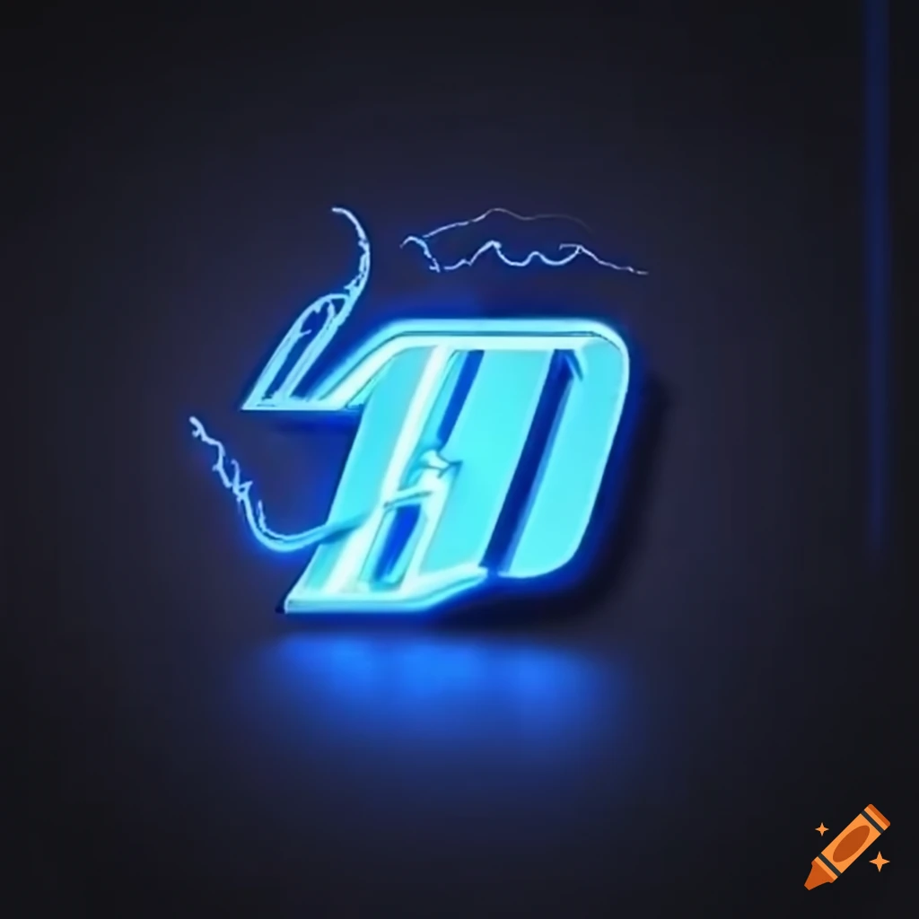 Channel logo with glitch and lightning effects on Craiyon