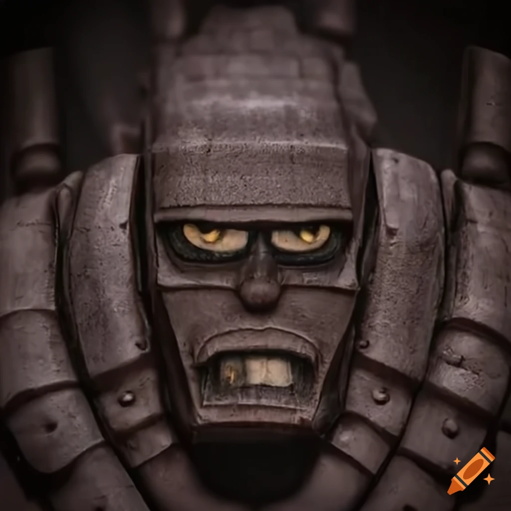 Square golem resembling the iron giant on Craiyon