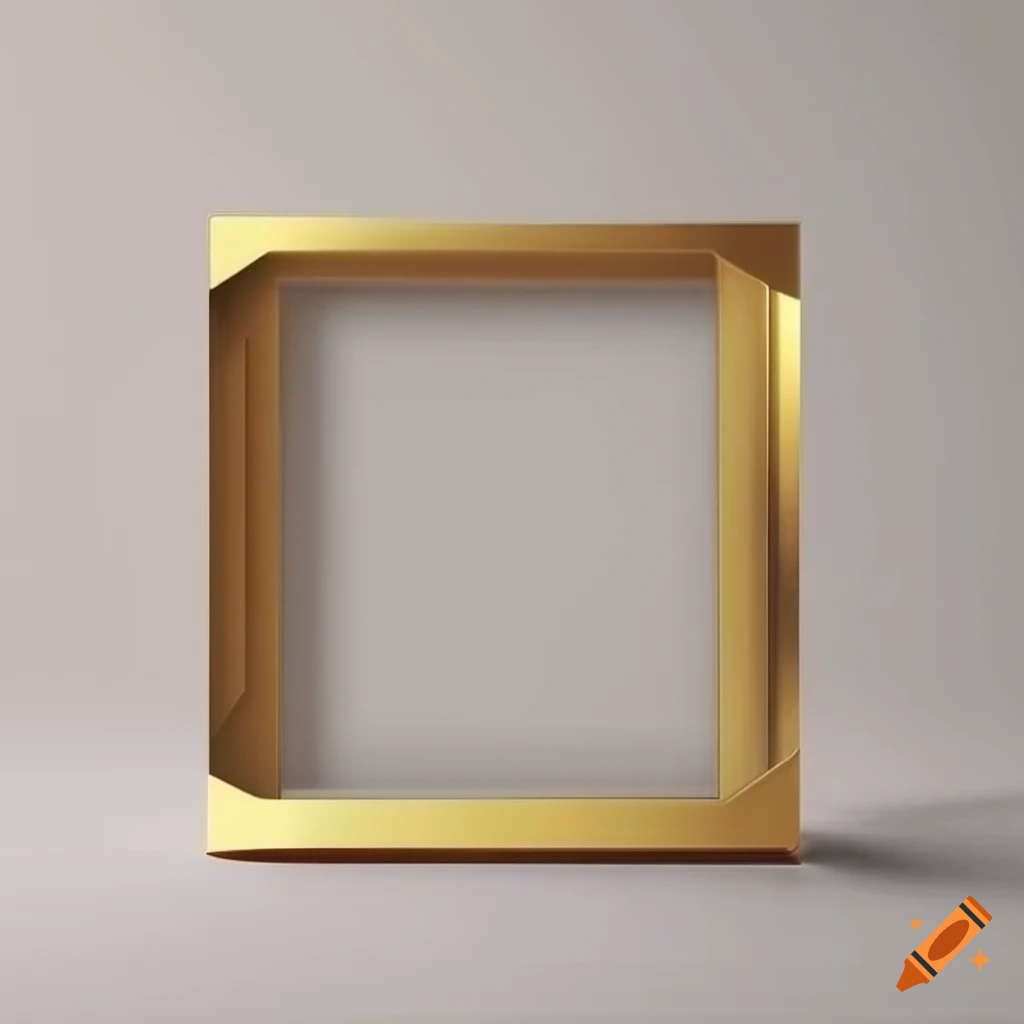 Minimalist square golden frame