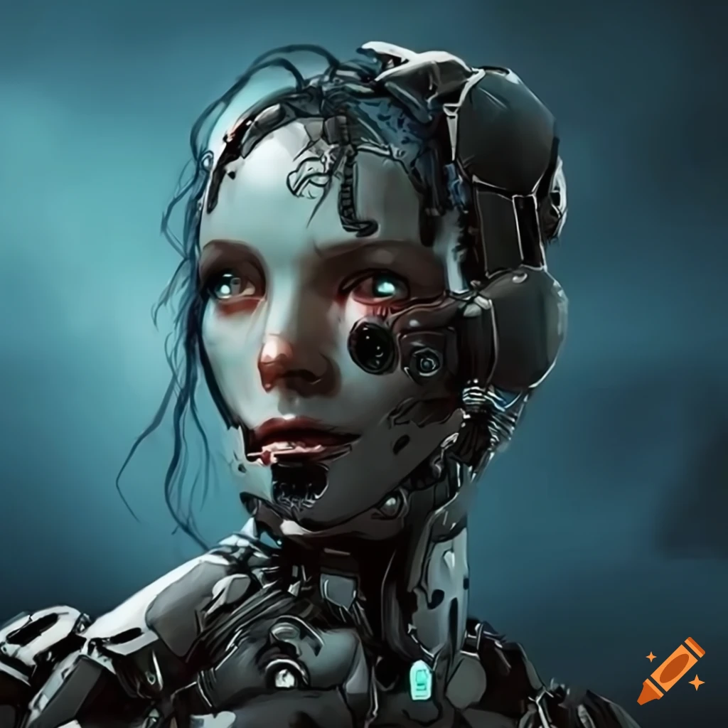 Cyborg illustration on Craiyon