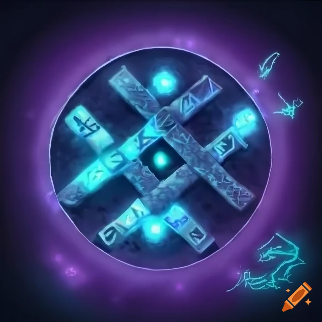 Game artwork of a mystical well with magic runes