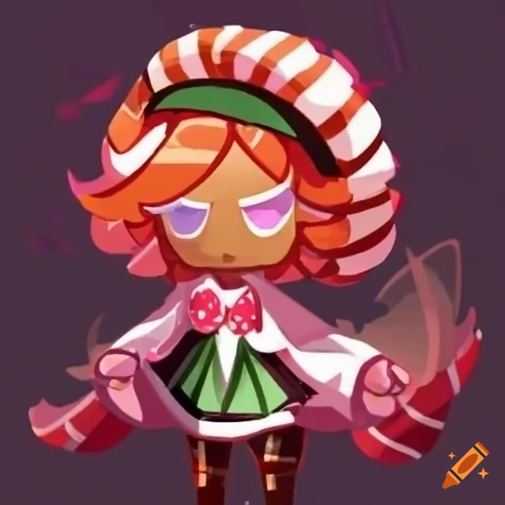 Snowdrop flower cookie from cookie run with white and green palette on ...