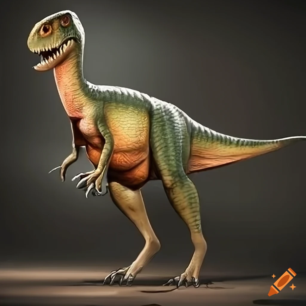 Humorous image of a dinosaur as a thesaurus on Craiyon