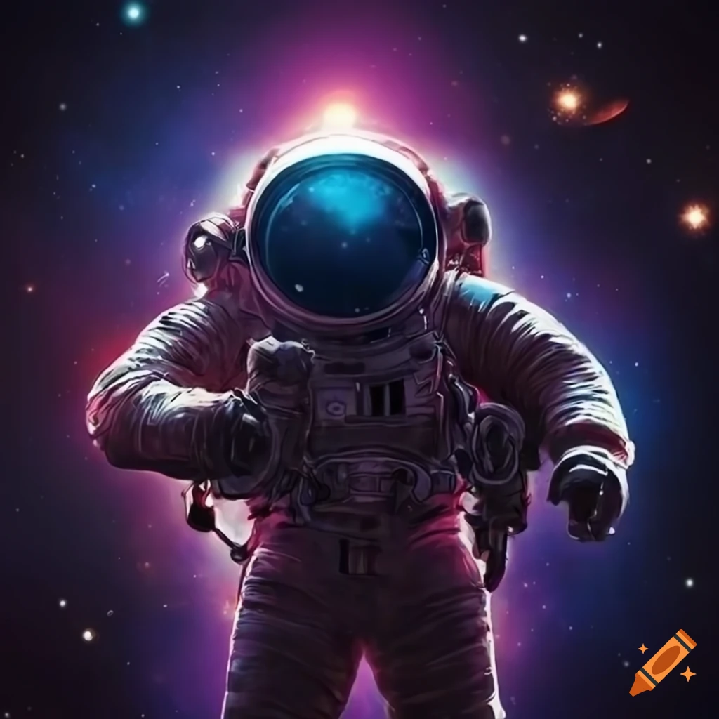 Astronaut lost in the galaxy on Craiyon