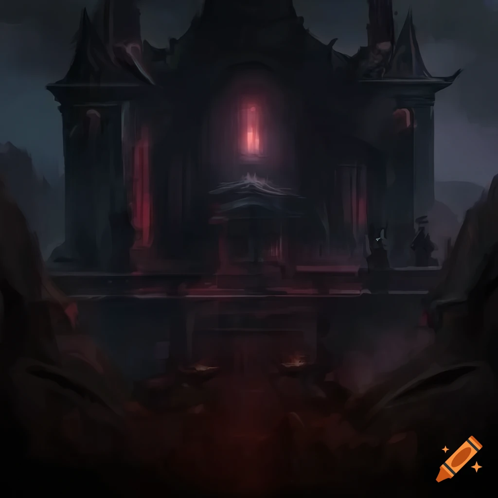 Background for dark fantasy themed video game menu screen on Craiyon