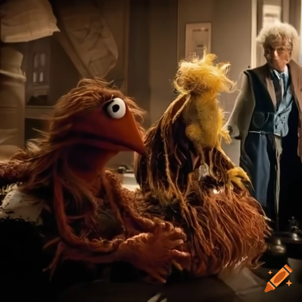 Muppets performing a scene from doctor who on Craiyon