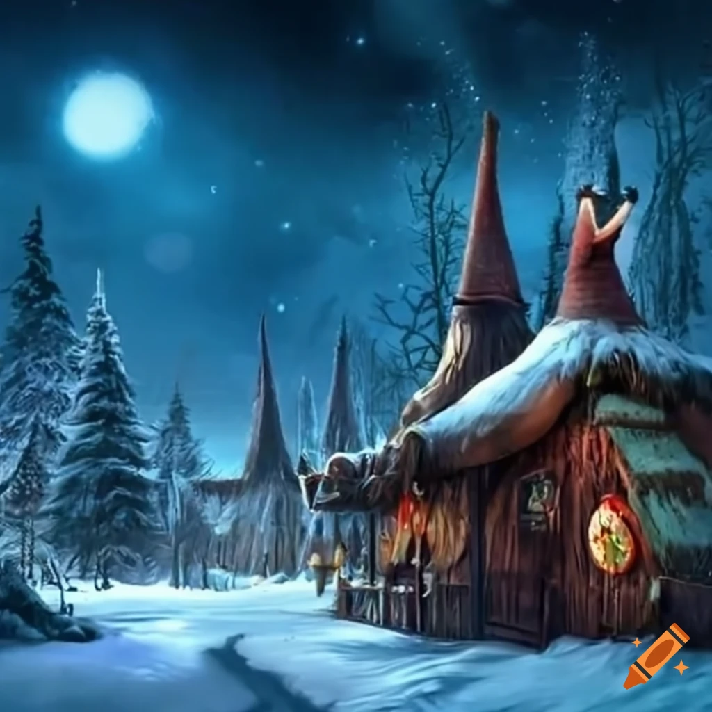 North pole council of elves building on Craiyon