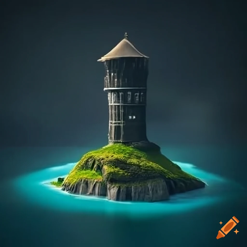 Artwork of floating islands in the sky