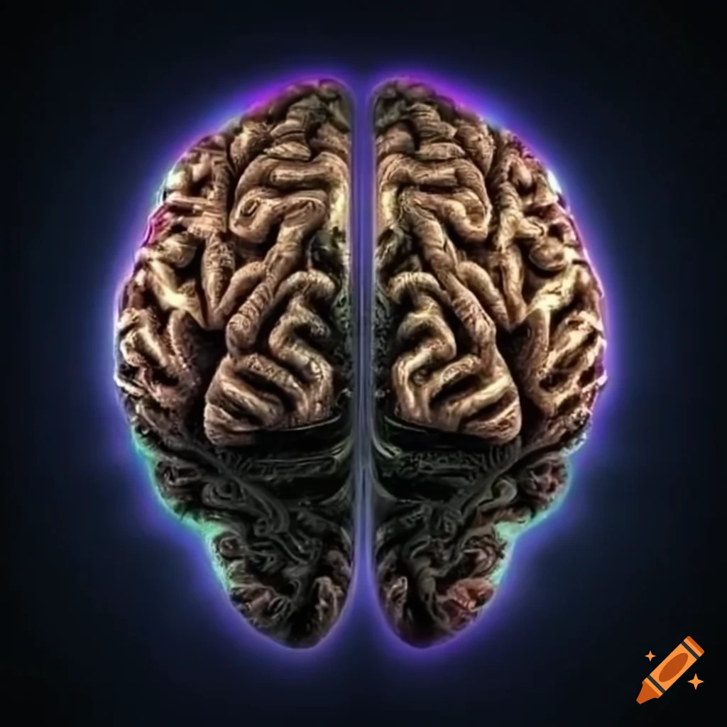 Steampunk brain fractal with wires and electricity on Craiyon