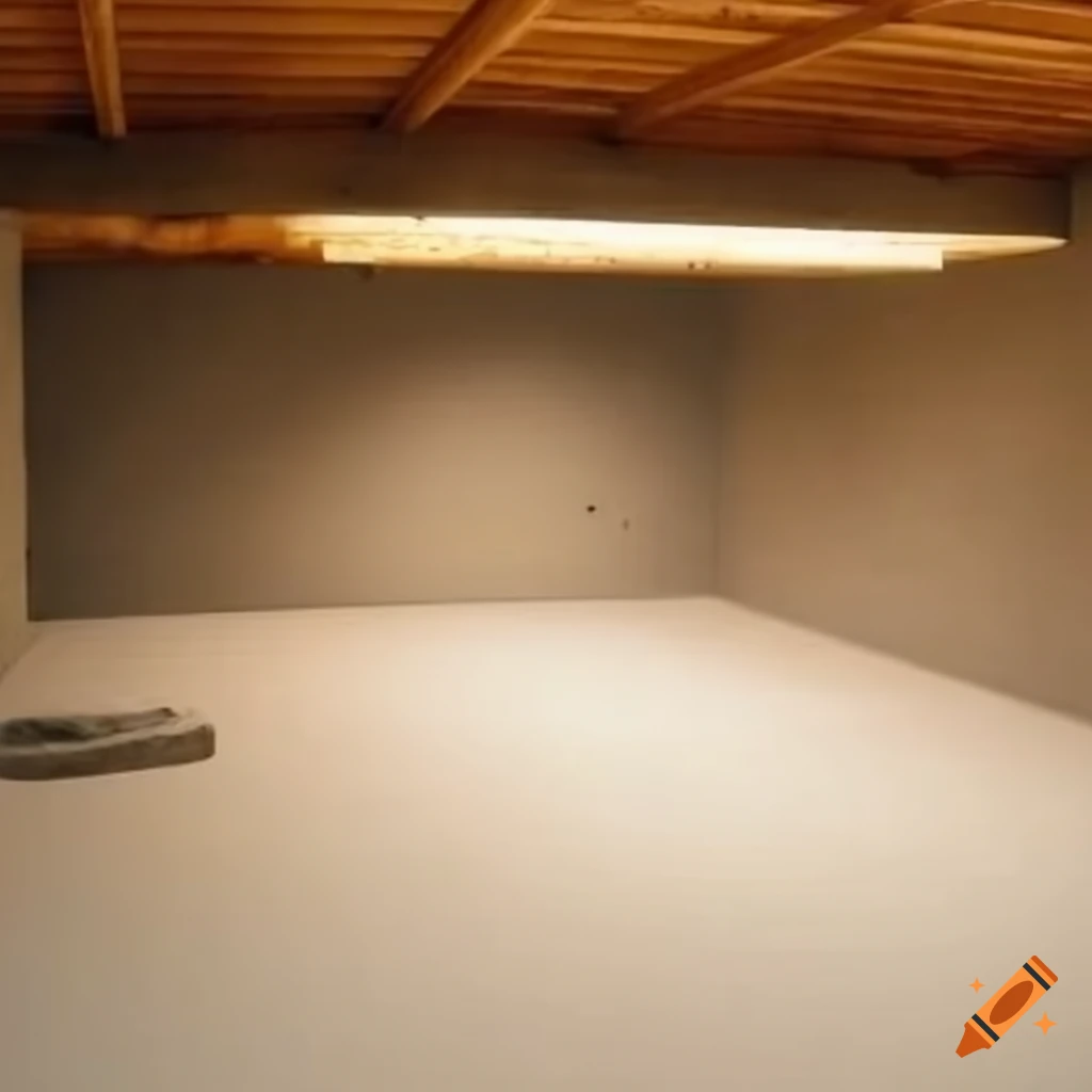 Foggy concrete corridors with rectangular openings on Craiyon