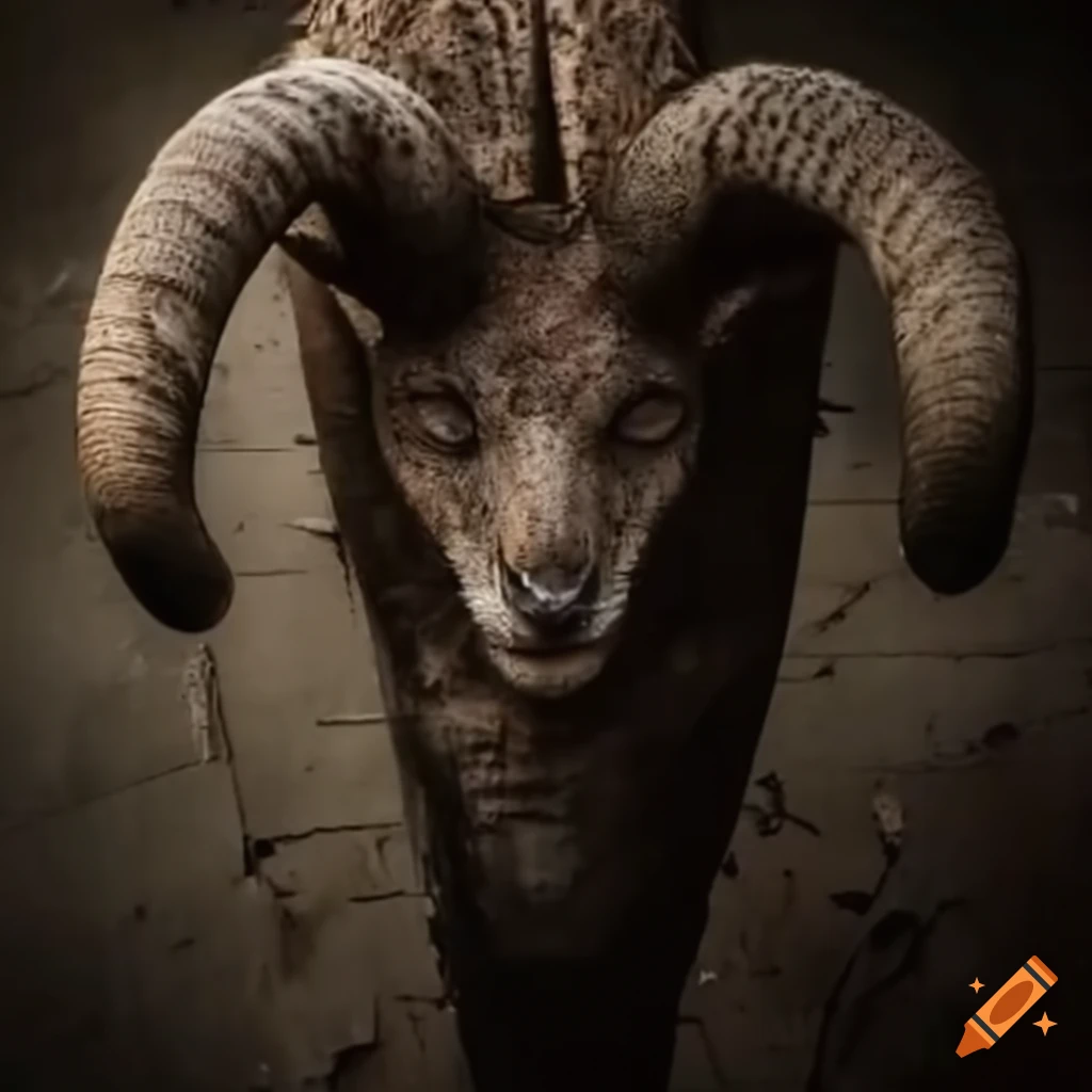 Mountain goat in human form on Craiyon