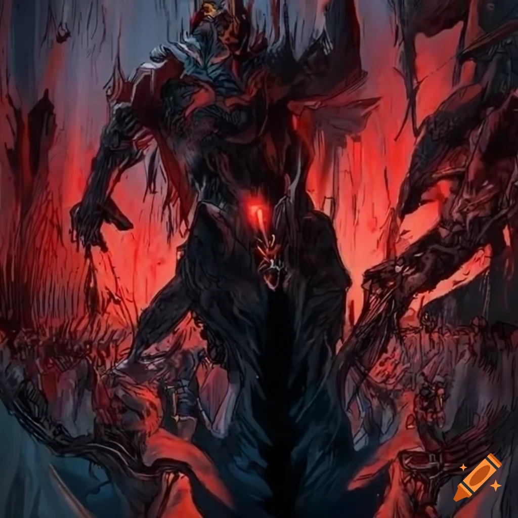 Epic illustration of Knull, the King in Black on Craiyon