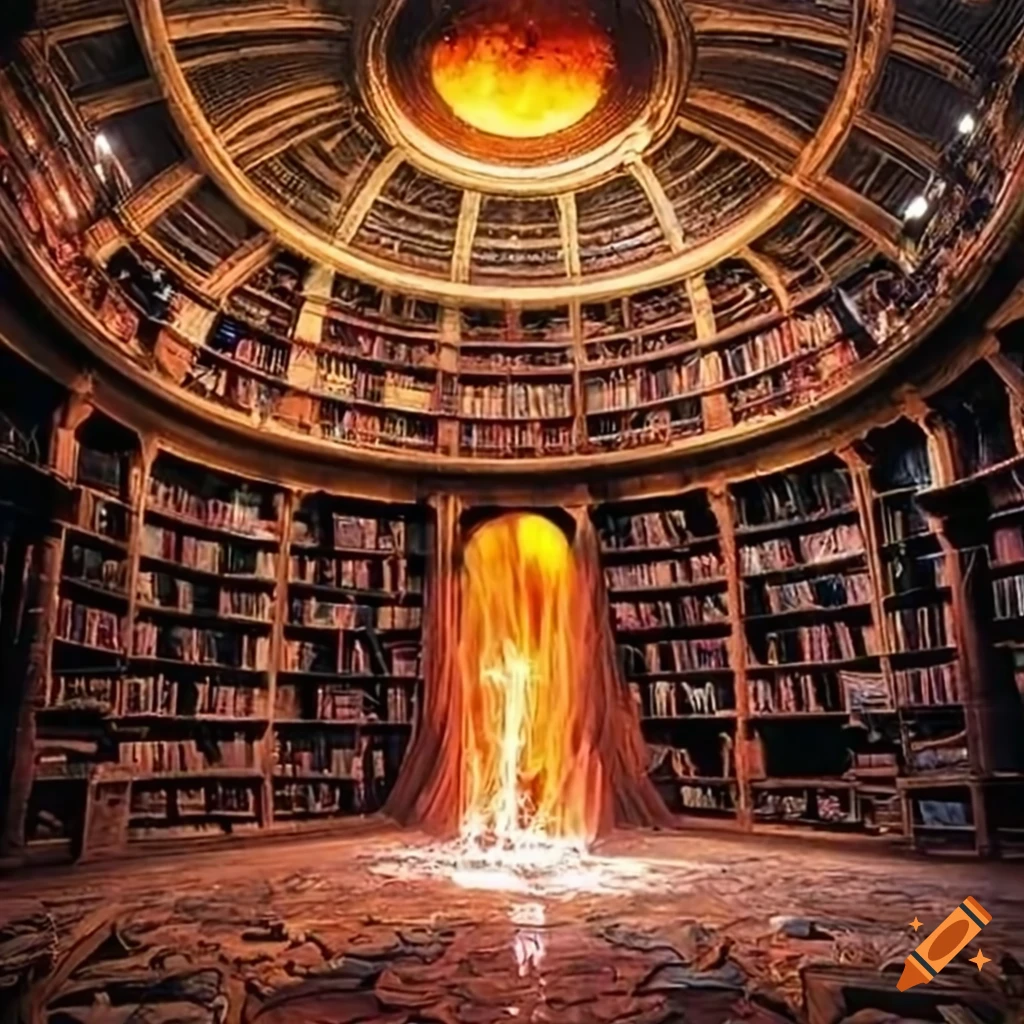 Enchanting library dome surrounded by weeping willows on Craiyon