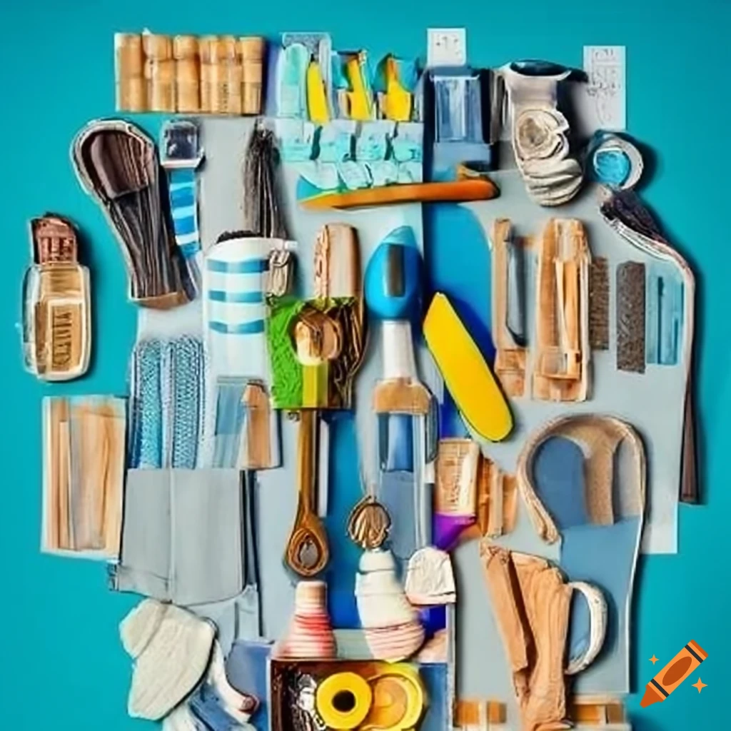 Collage of various household and technology products on Craiyon