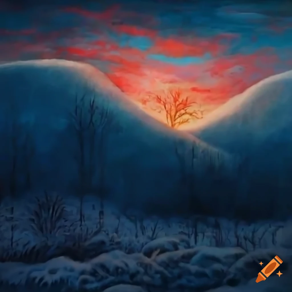 Theodor kittelsen artwork 'blood on snow'