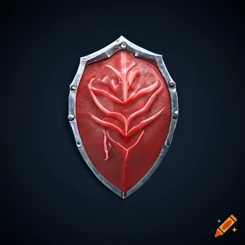 Red dragon shield artifact on Craiyon