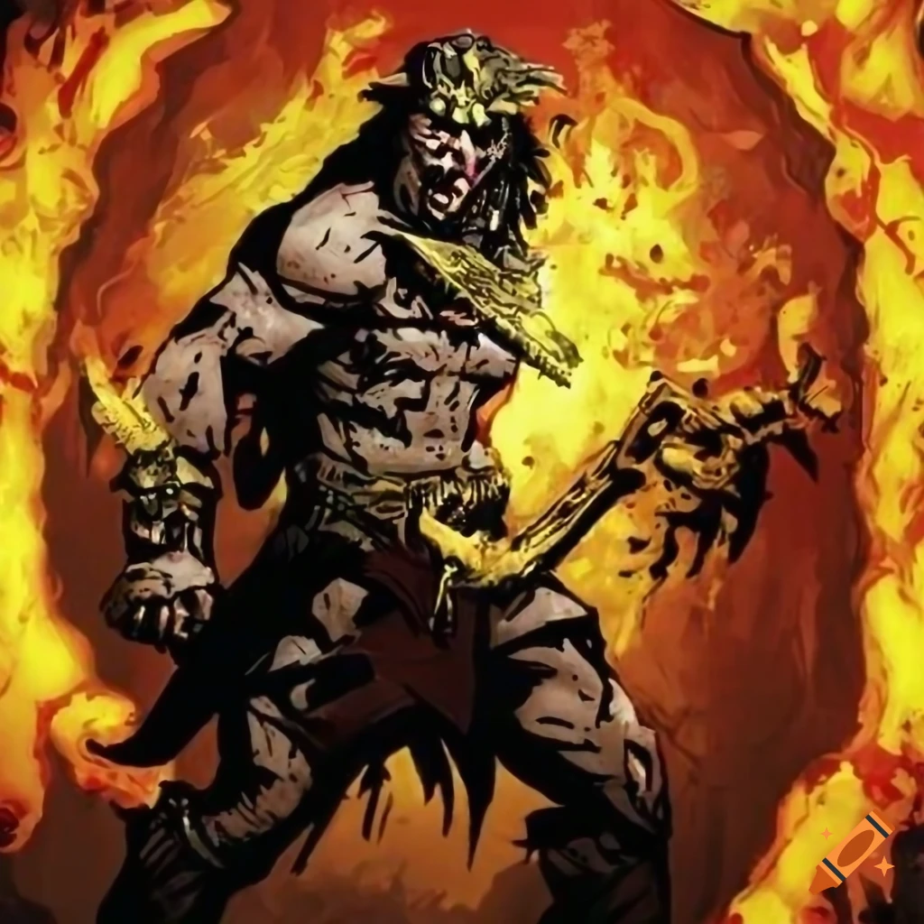 Fantasy artwork of a contorted occultist wielding dark magic on Craiyon