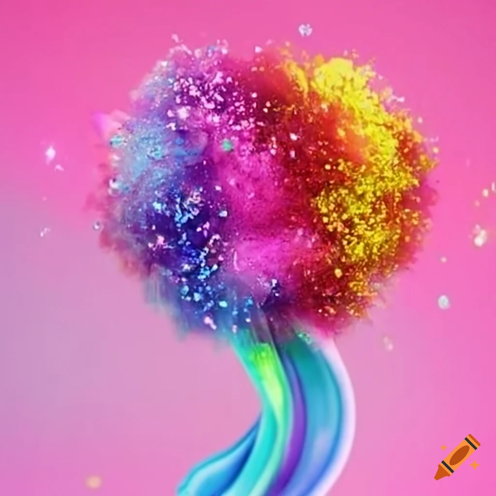 Explosion of fluff and glitter