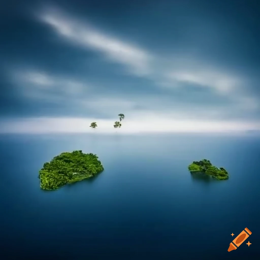 Image of floating islands in clouds