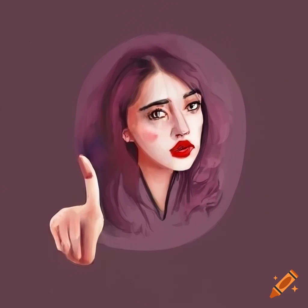 Illustration of a woman gesturing 'no'