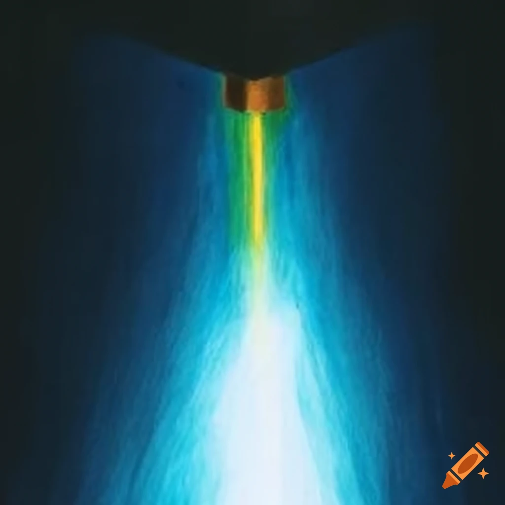 Illustration of collimated beam of light on Craiyon