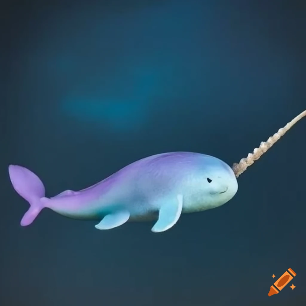 Image of a small narwhal with magical powers