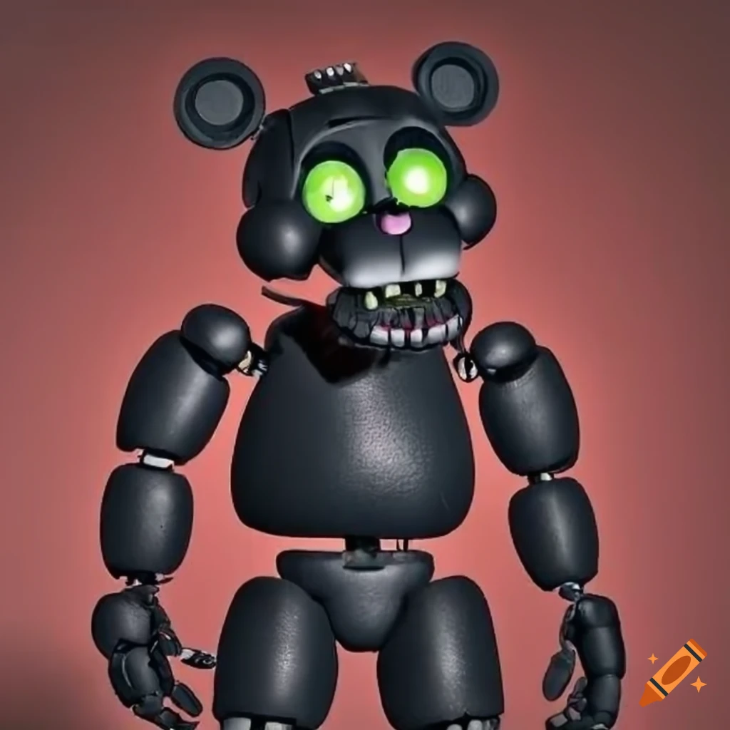 Black cat robot from five nights at freddy's on Craiyon