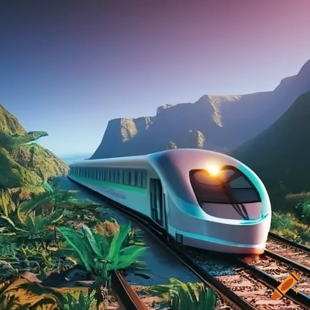 Train futuriste à l'ile de la réunion