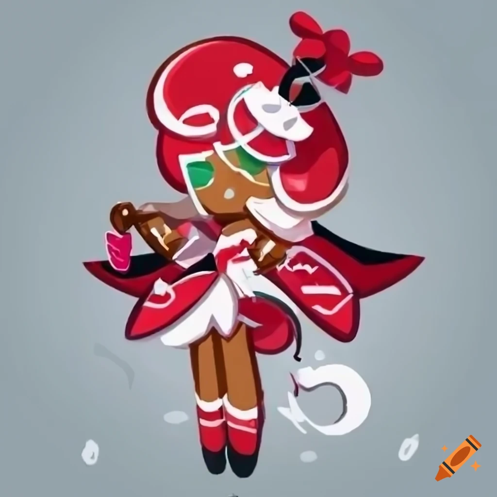 Heart mouse cookie from cookie run in red and white with dynamic ...