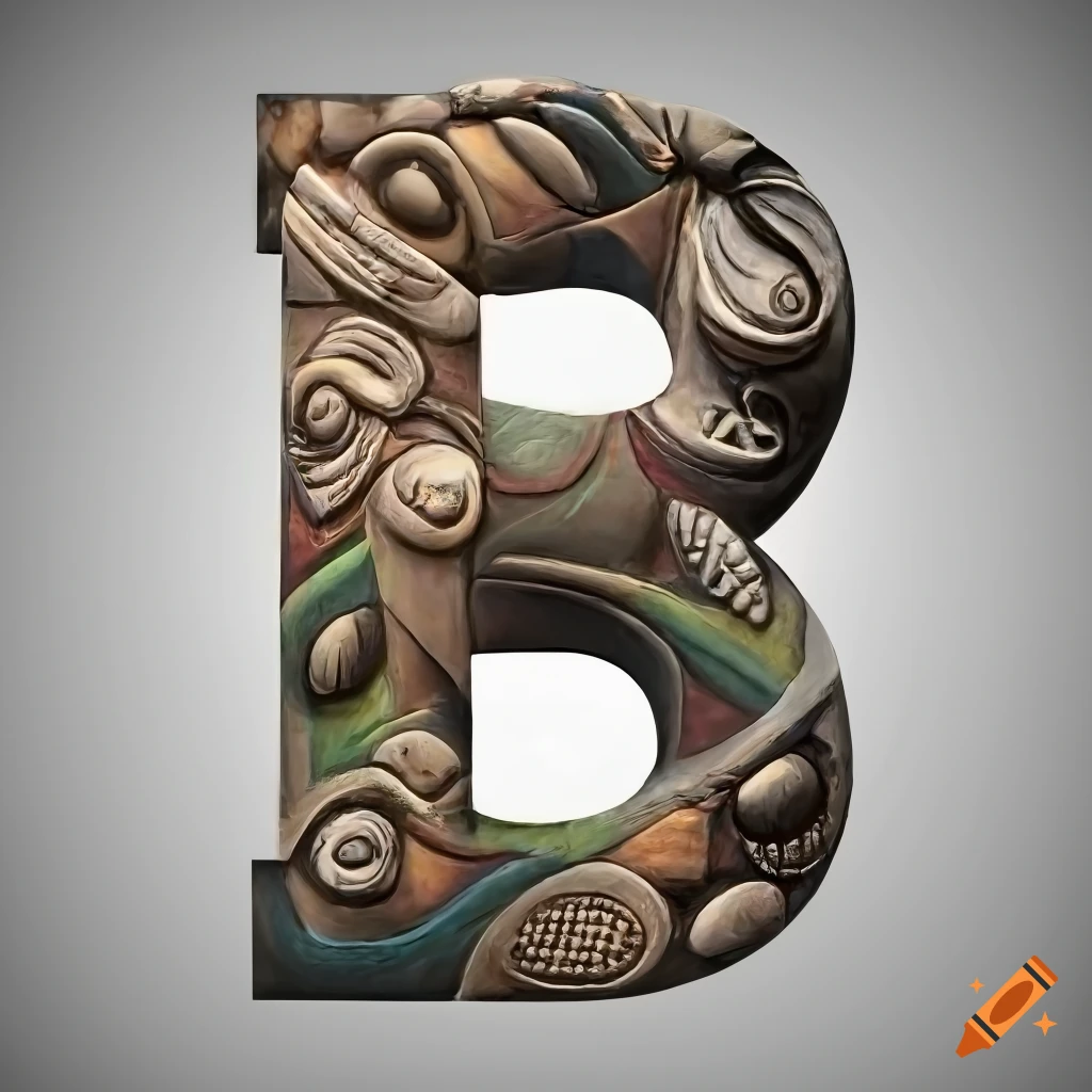 3d stone letters with obsidian and copper on a mossy backdrop on Craiyon