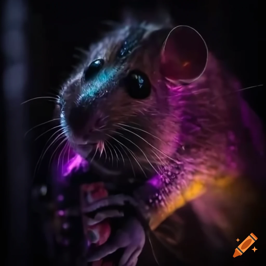 Cyberpunk rats dancing and singing on Craiyon