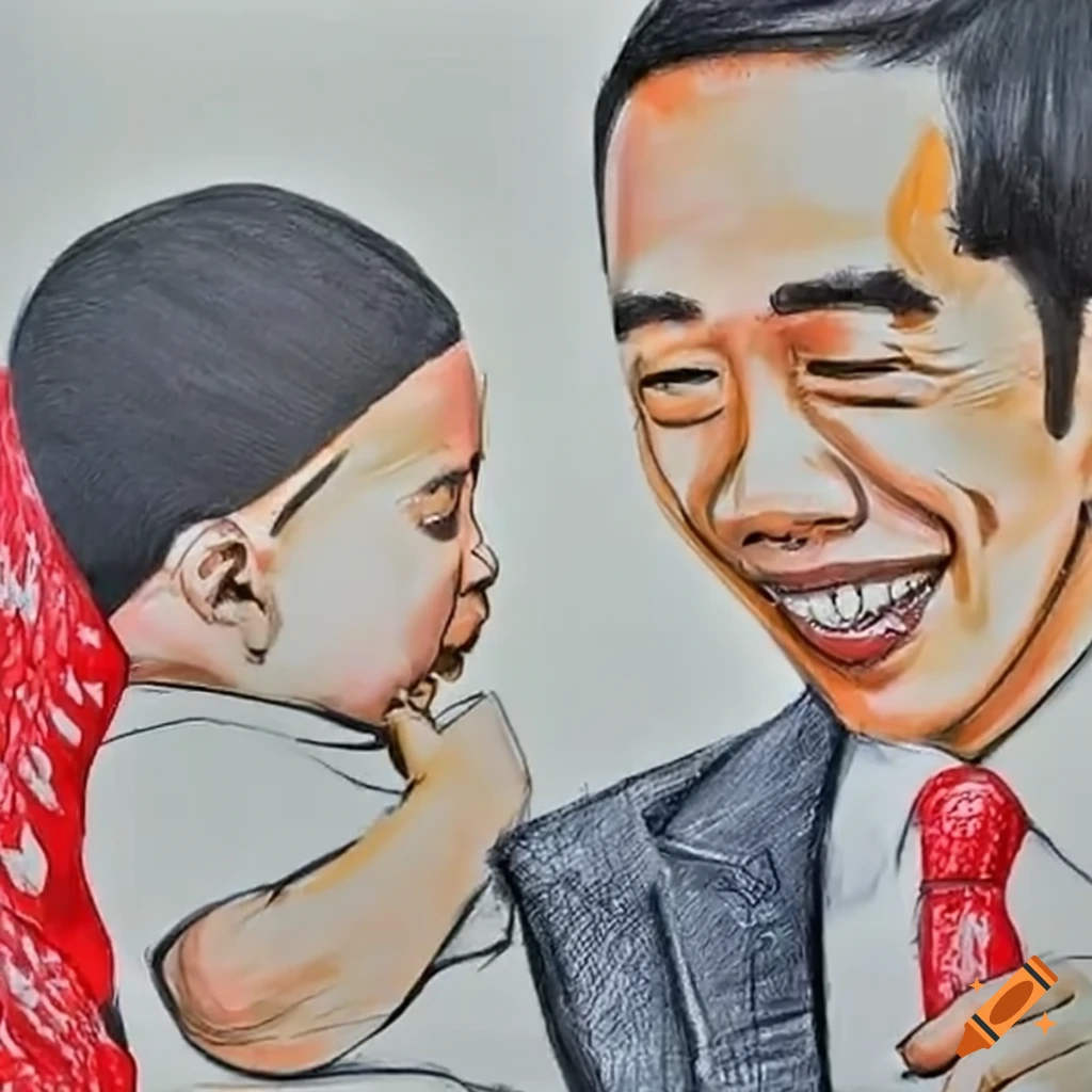 Jokowi dodo talking to a baby on Craiyon