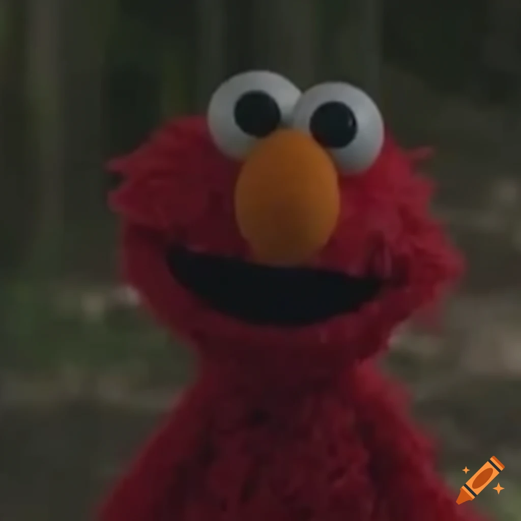 Trail cam photo of elmo in the wild