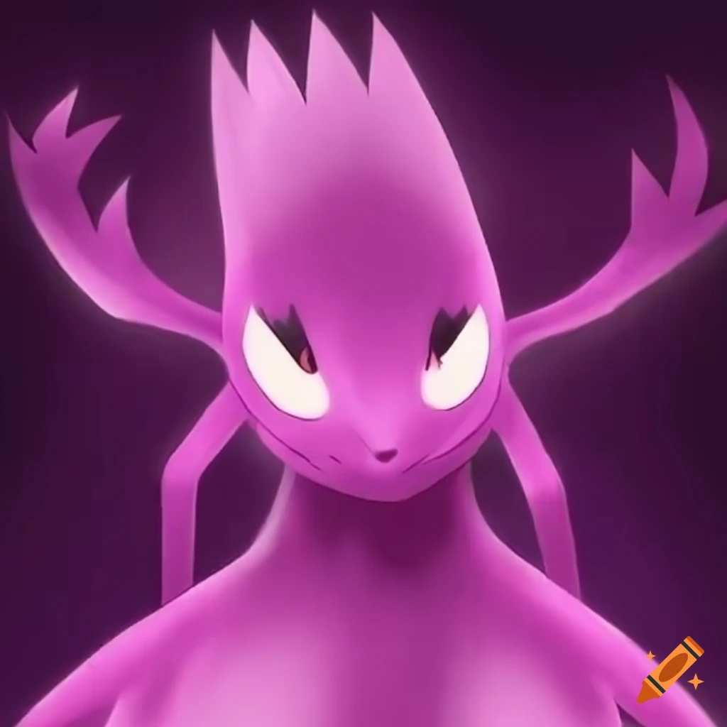 Dark pink spirit/psychic type pokemon