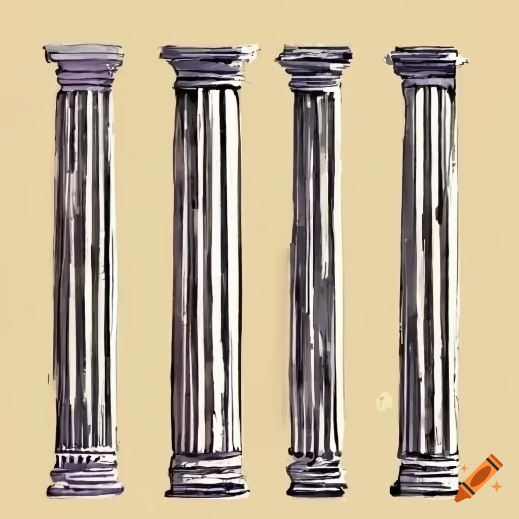 Detailed View Of Fallen Ancient Greek Columns On Craiyon