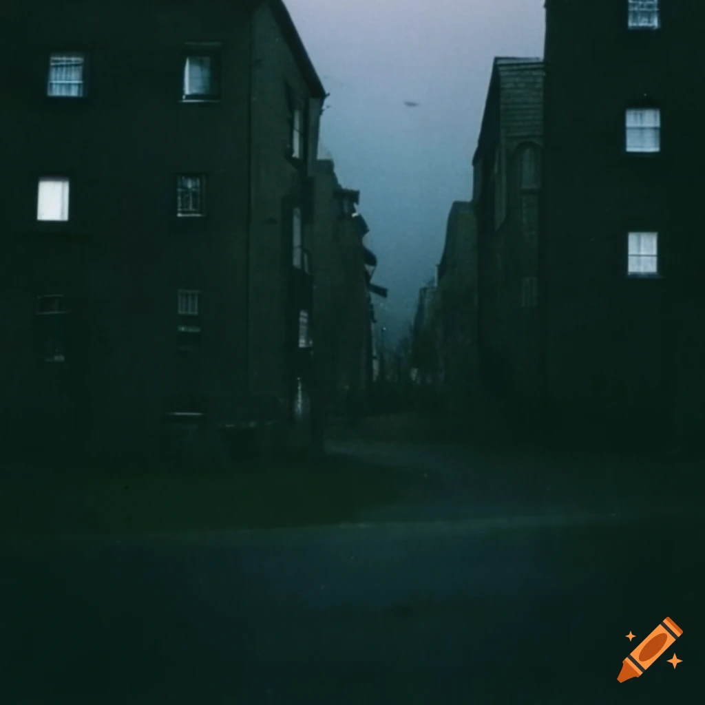 Vintage photo of dark suburbs in the 90s on Craiyon