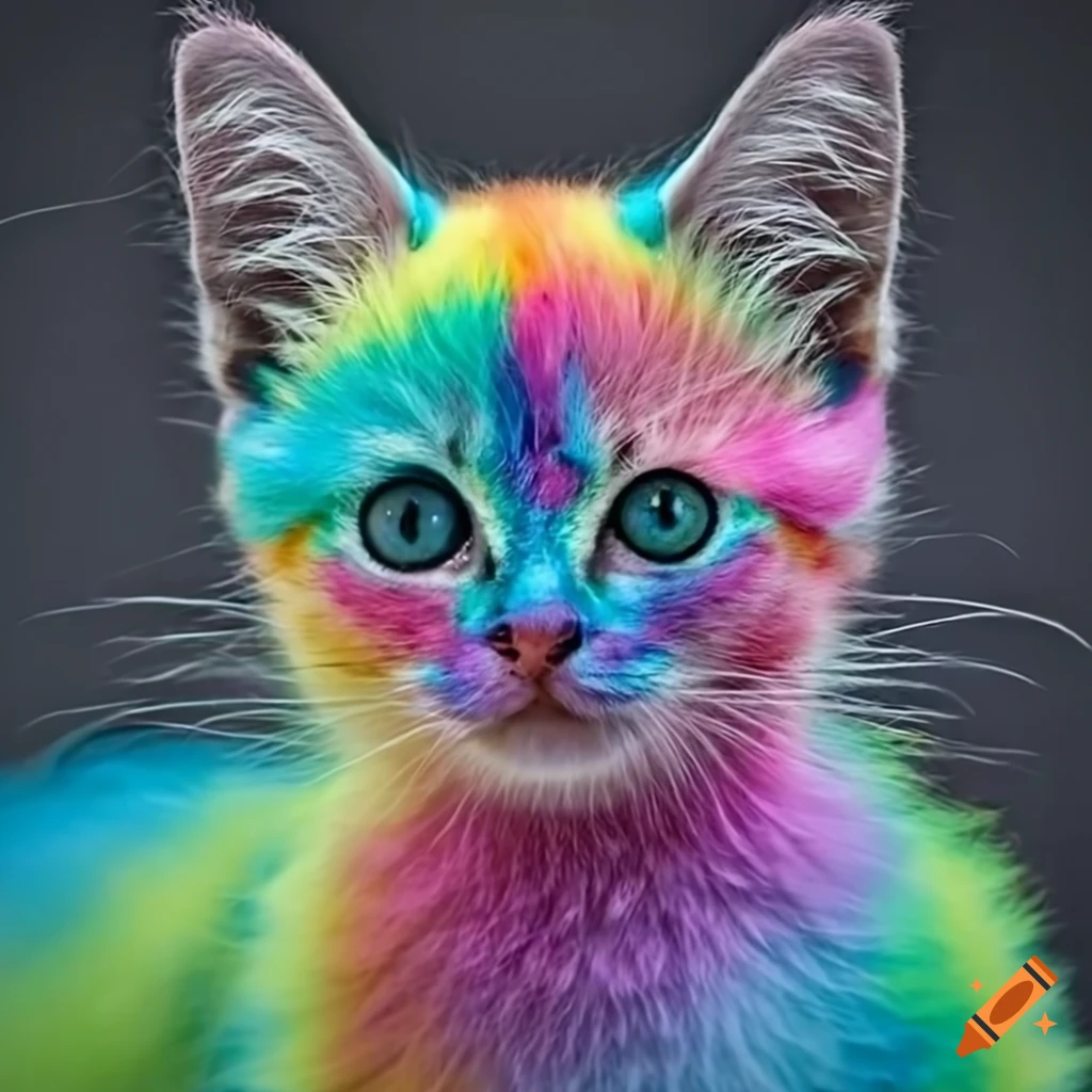 Colorful kitten