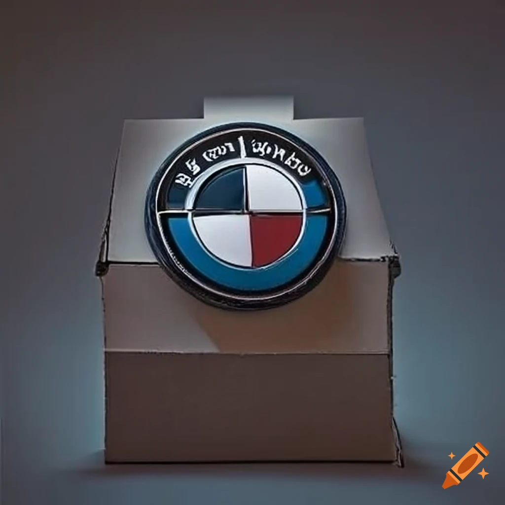 Cardboard box with bmw logo on Craiyon