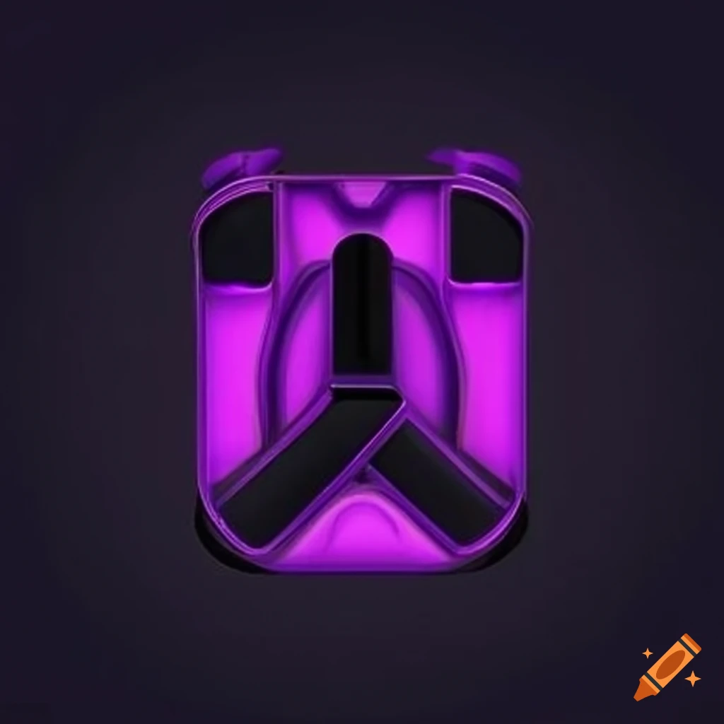 Black and purple Case logo on Craiyon