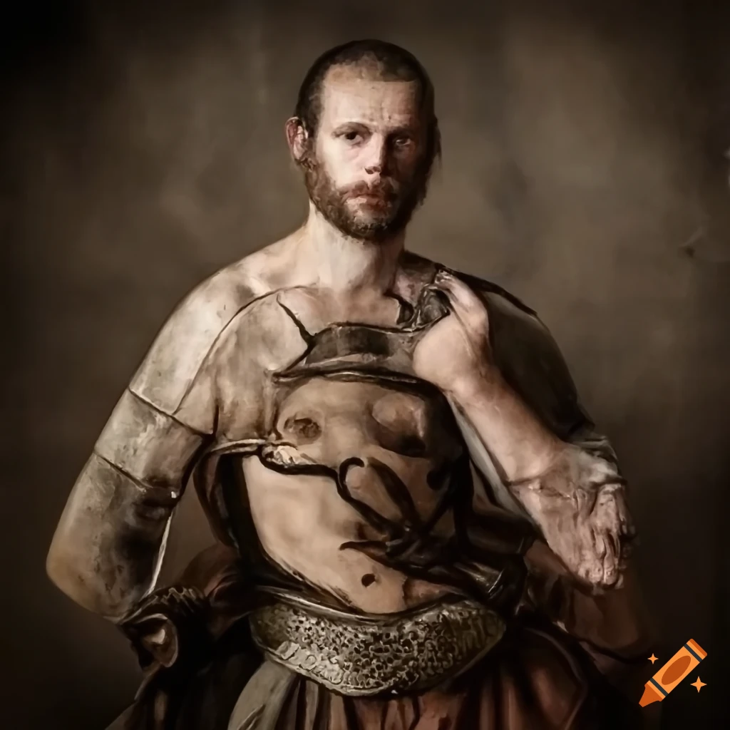 Strong medieval man character