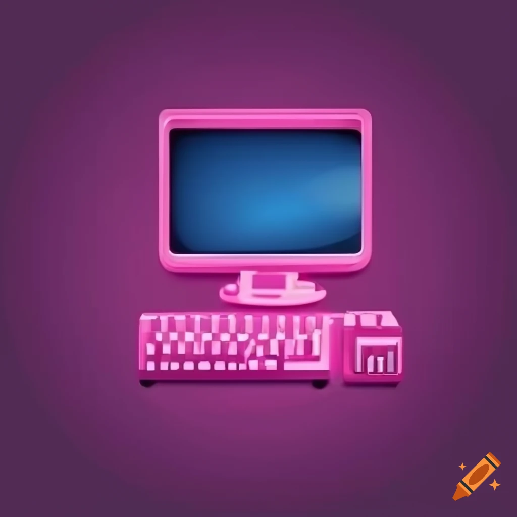 Pink pc icon on Craiyon