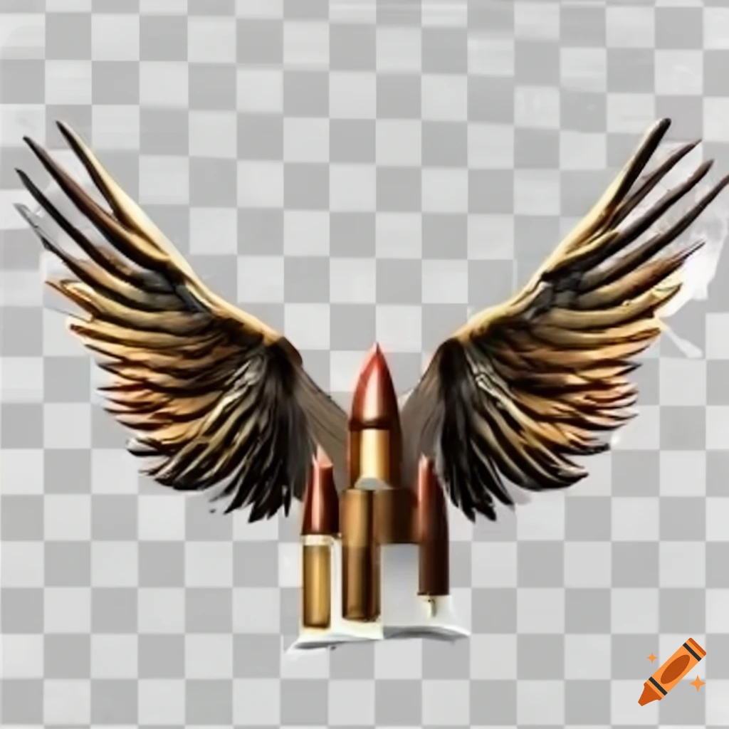 Png image of a bullet with wings