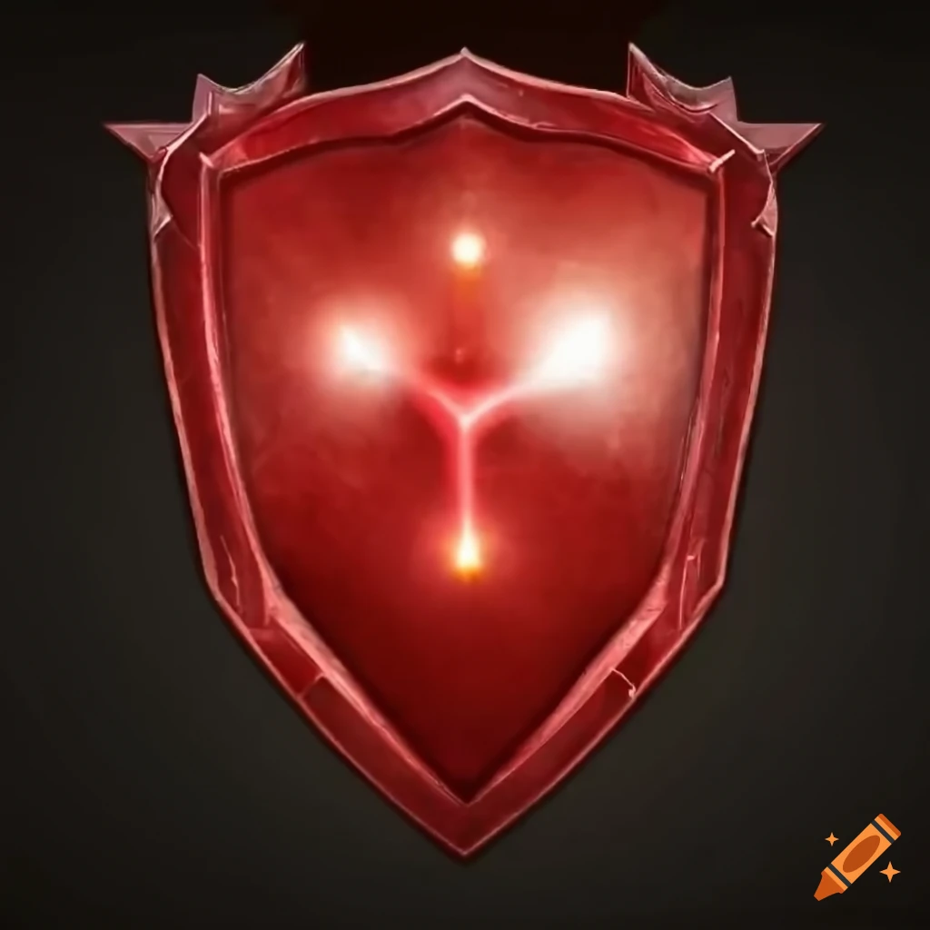 Red dragon shield artifact on Craiyon